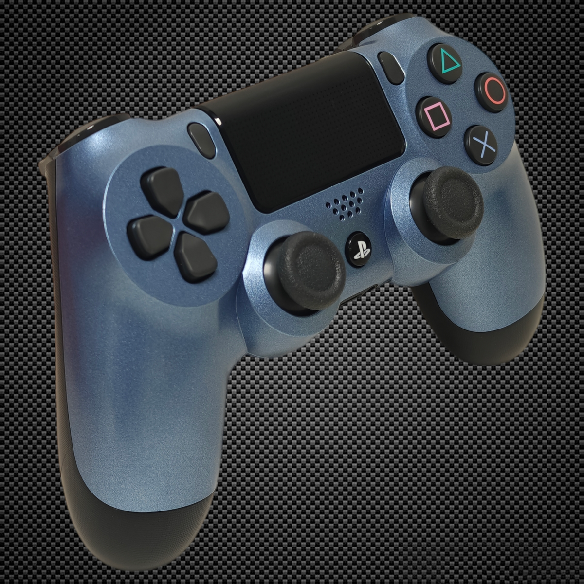 Metallic Azure Blue Themed Official PS4 Controller V2 Custom – Primzstar Modz