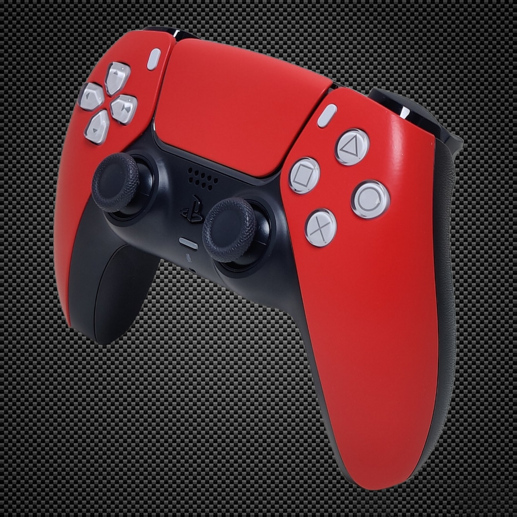 Matt Red Edition PS5 Custom Dualsense Controller – Primzstar Modz