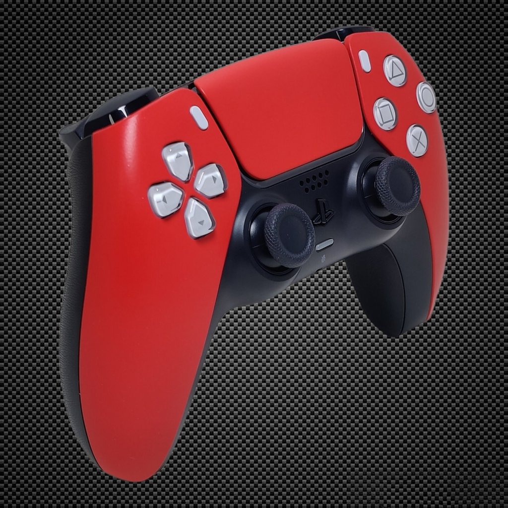 Matt Red Edition PS5 Custom Dualsense Controller – Primzstar Modz