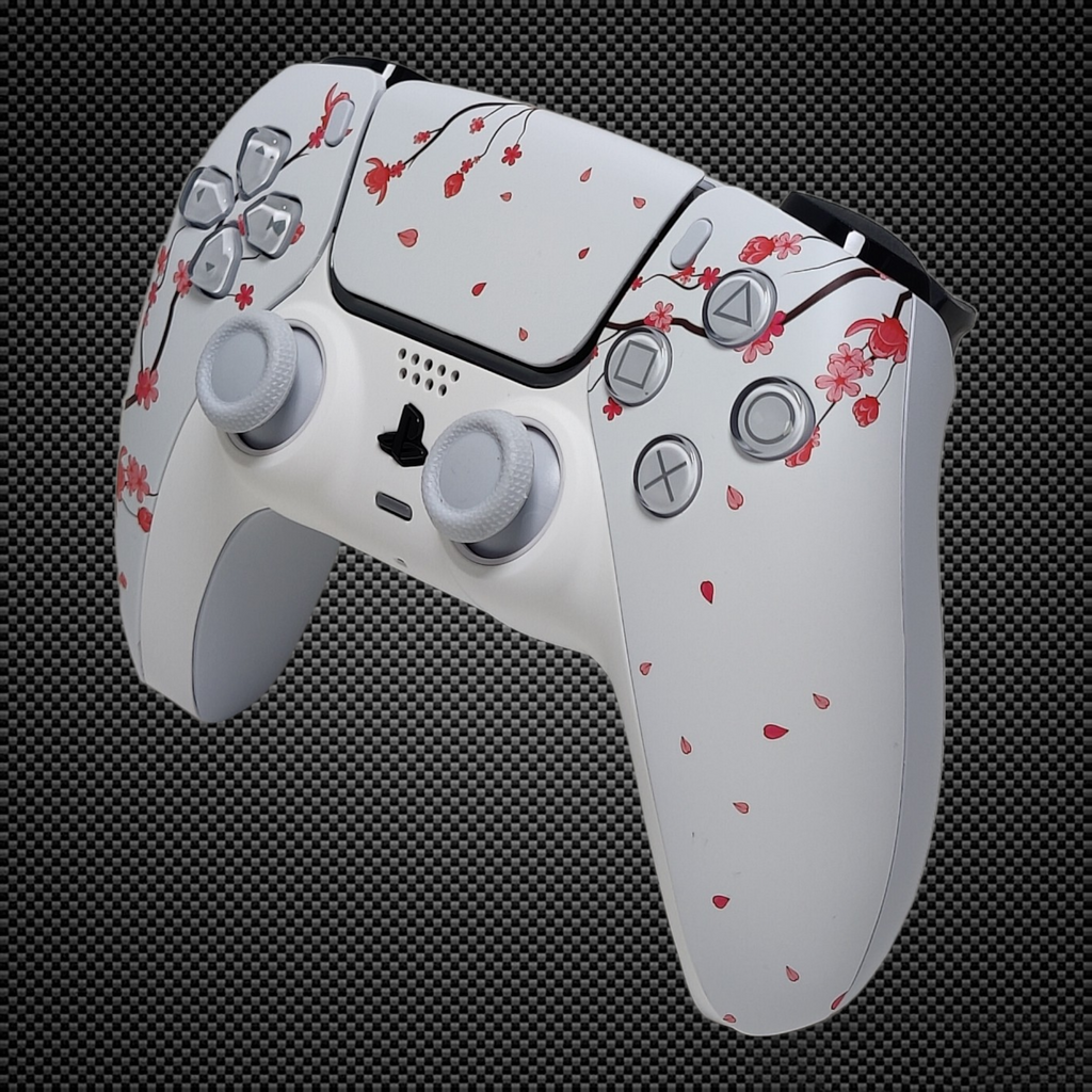 Cherry Blossom Themed PS5 Custom Dualsense Controller – Primzstar Modz