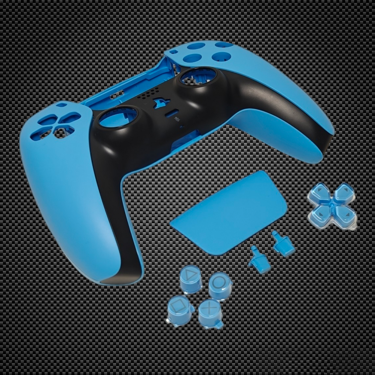 Official Starlight Blue PS5 Controller Full Shell BDM-020 – Primzstar Modz