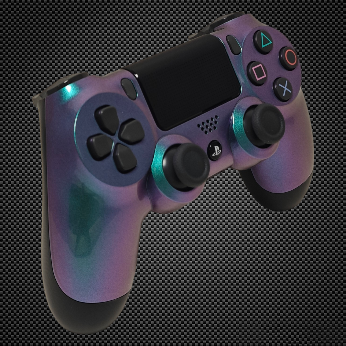 Chameleon Green & Purple Themed Official PS4 Controller V2 Custom ...