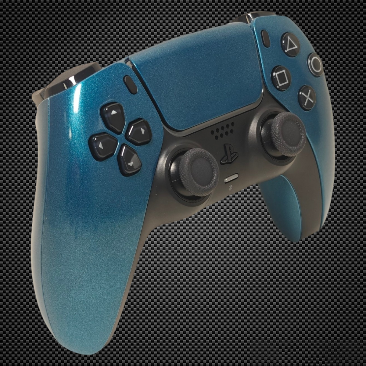Metallic Teal Blue Edition PS5 Custom Dualsense Controller – Primzstar Modz
