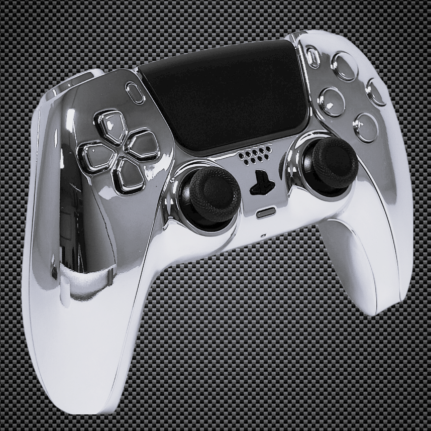 Chrome Silver Edition PS5 Custom Dualsense Controller – Primzstar Modz