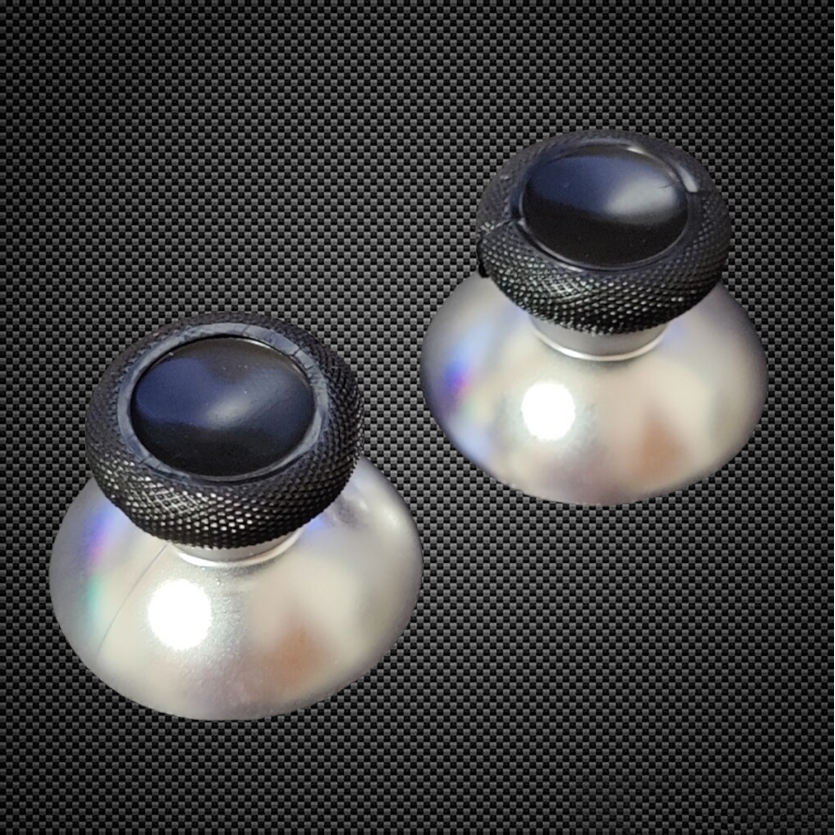 Chrome Silver Replacement Pair Thumbsticks for Xbox One & PS4 Controll ...