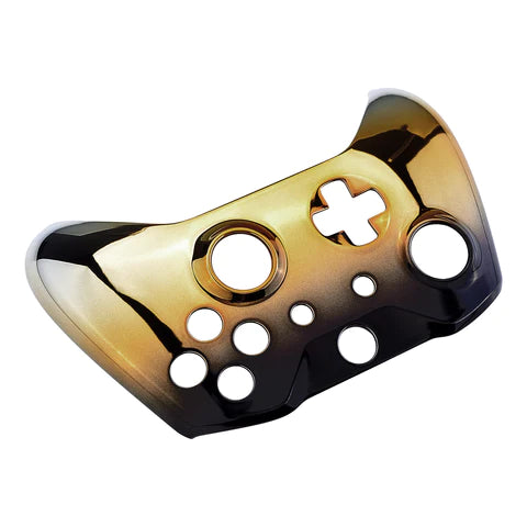 Shadow Chrome Black & Gold Themed Xbox One S Custom Front Shell ...