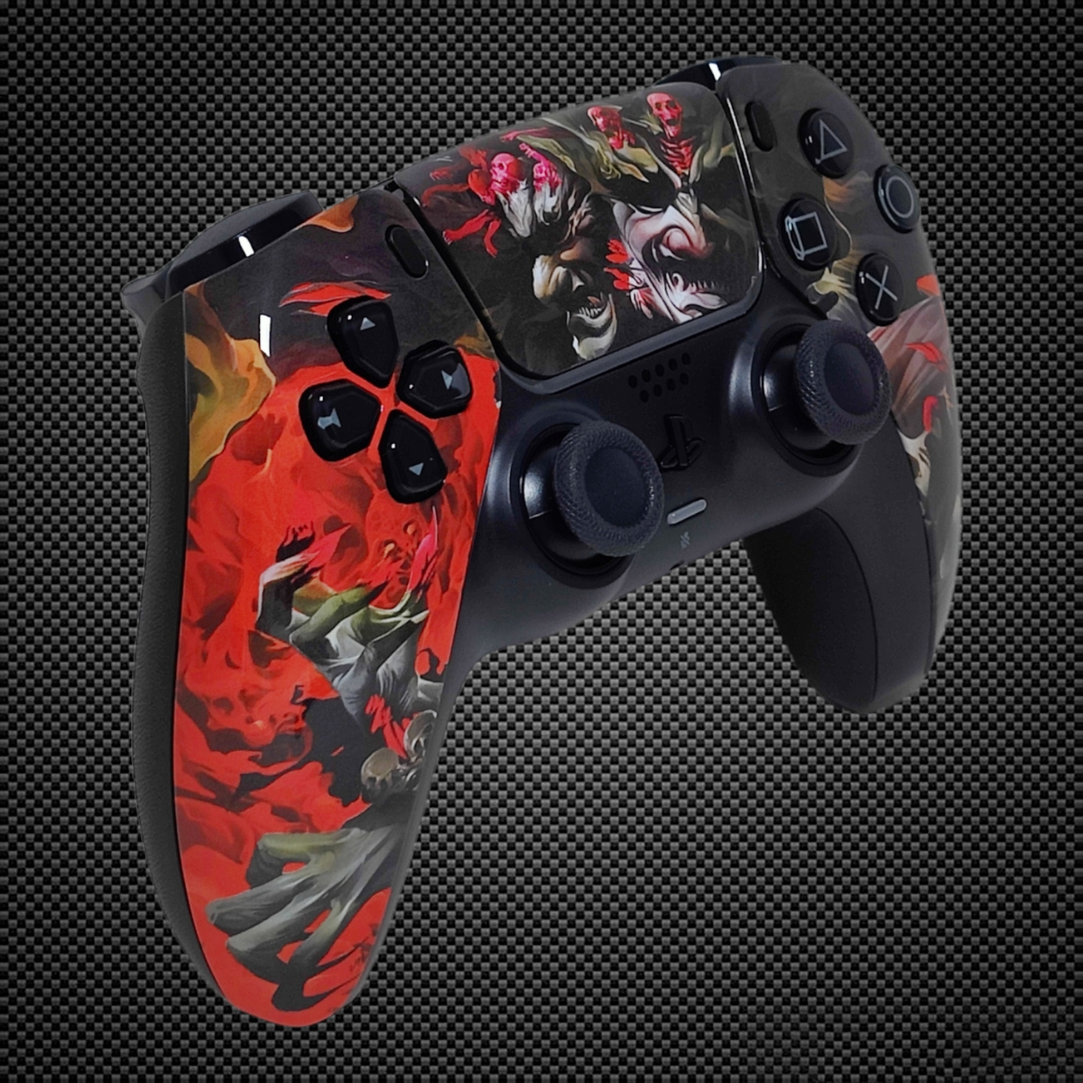Demon Samurai Themed PS5 Custom Dualsense Controller – Primzstar Modz