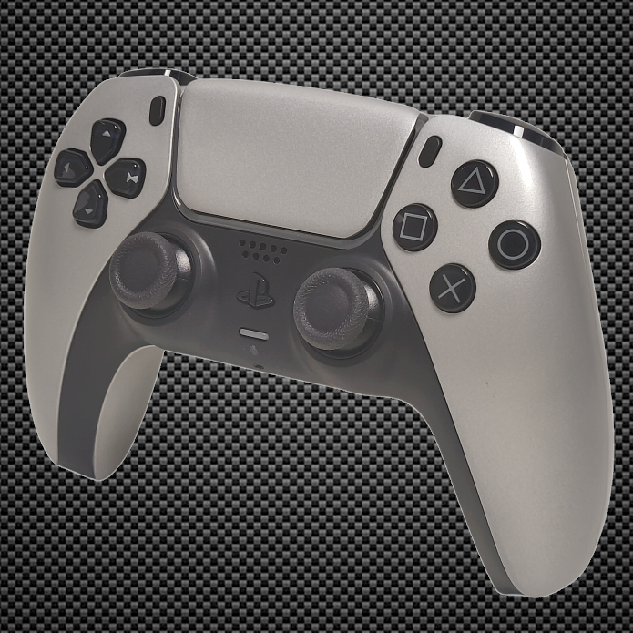 Metallic Silver Themed PS5 Custom Dualsense Controller – Primzstar Modz
