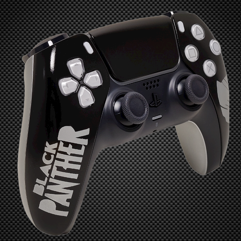 Black Panther Themed PS5 Custom Dualsense Controller – Primzstar Modz