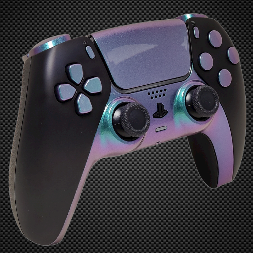 Black Chameleon Green Themed PS5 Custom Dualsense Controller ...