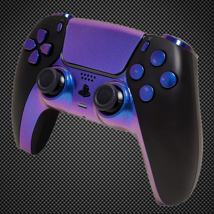 Black Chameleon Blue Themed PS5 Custom Dualsense Controller – Primzstar ...