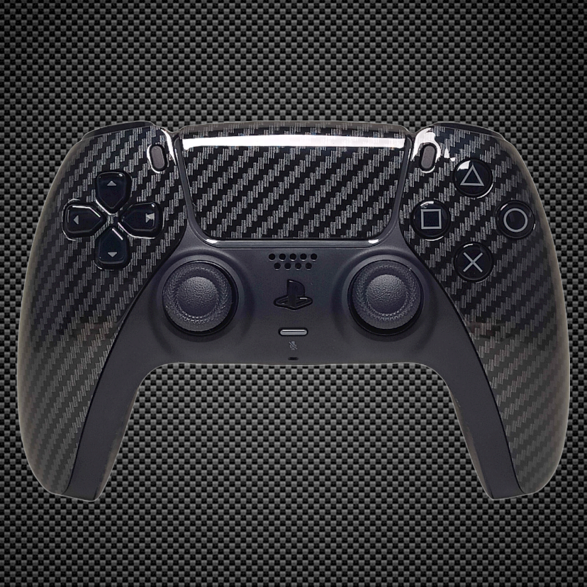 Carbon Fiber Themed PS5 Custom Dualsense Controller – Primzstar Modz