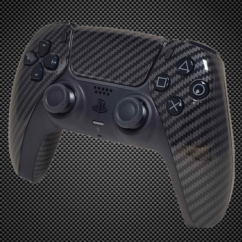 Carbon Fiber Themed PS5 Custom Dualsense Controller – Primzstar Modz