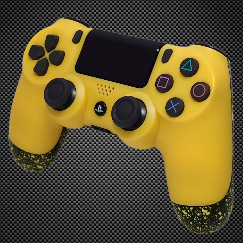 Yellow 3D Splash Themed Official PS4 Controller V2 Custom – Primzstar Modz