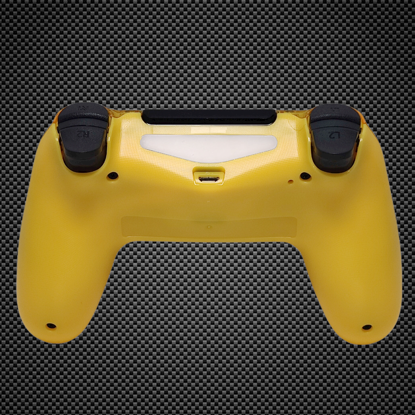 Crystal Transparent/Clear Yellow Themed Official PS4 Controller V2 Cus ...