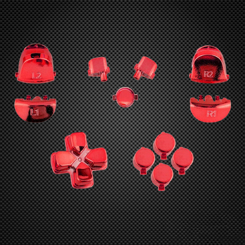 Replacement Buttons Custom Mod Kit Set For Sony PS4 V1 Controller Chro ...